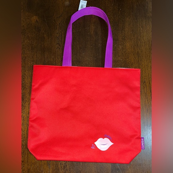 Clinique | Bags | Clinique Lips Kisses Reversible Tote Bag | Poshmark